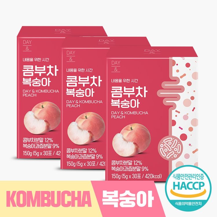 참앤들황토농원 데이앤 콤부차 복숭아 30포 3박스 홈플러스 택배배송