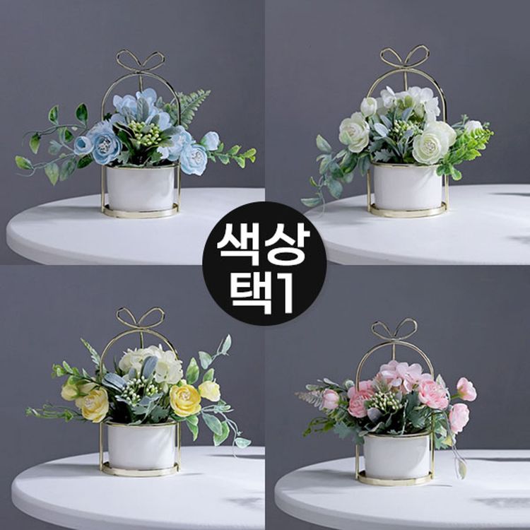 플로아 라넌큘러스 조화 화분4color 홈플러스 택배배송