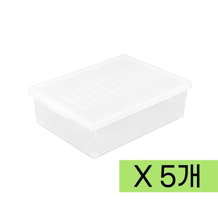 시스템 리빙박스 36l X 1box 5개 화이트 반투명수납정리리빙박스플라스틱박 홈플러스 택배배송