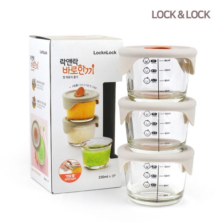 락앤락 바로한끼 이유식용기 원형 230ml 3p 1개 홈플러스 택배배송