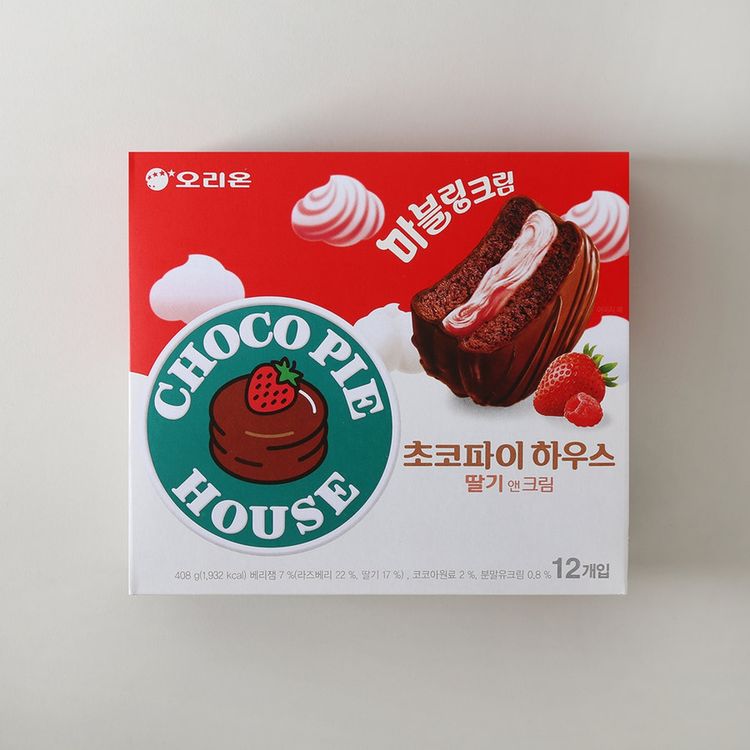 오리온 초코파이하우스 딸기앤크림 408g 홈플러스
