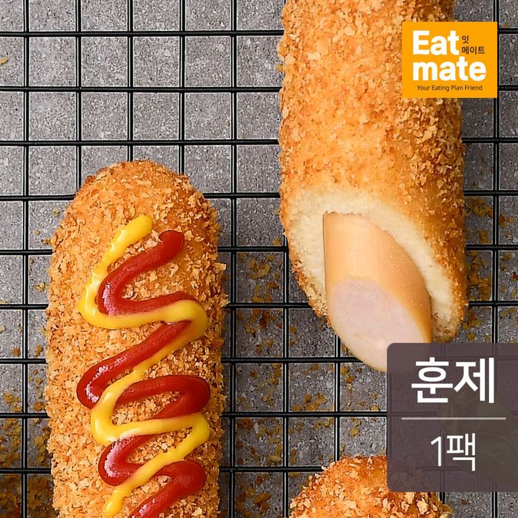잇메이트 닭가슴살 크리스피 핫도그 훈제맛 100g1팩 홈플러스 택배배송