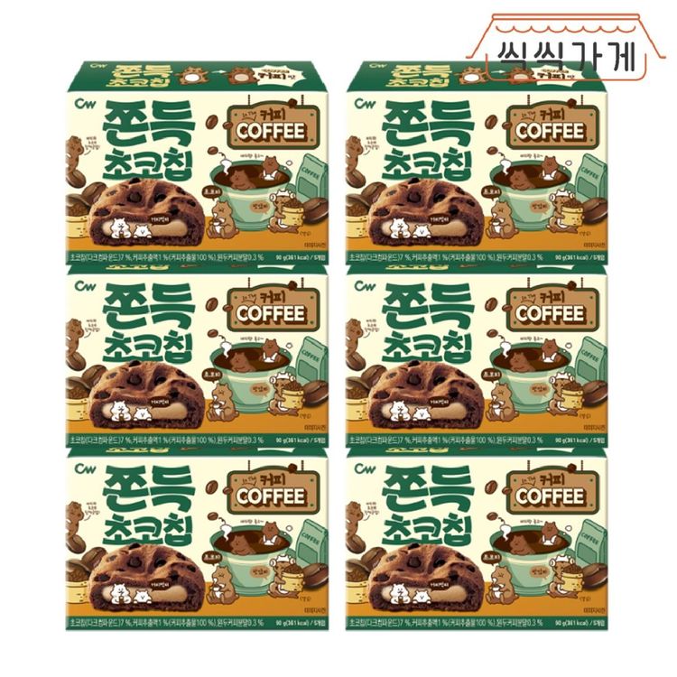 씩씩가게 쫀득초코칩 커피 90g X 6ea 홈플러스 택배배송