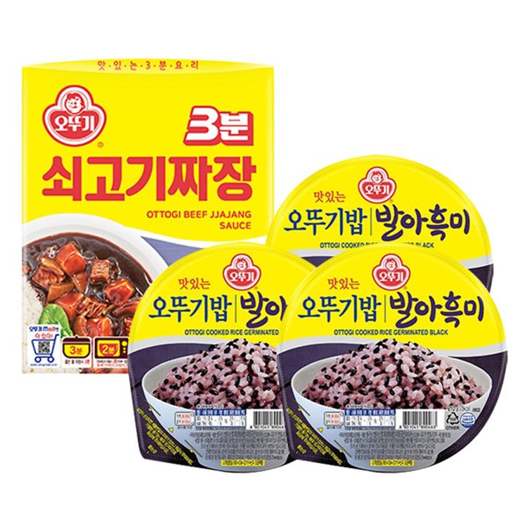 오뚜기밥 발아흑미 210gx3개 오뚜기 3분쇠고기짜장 200g 홈플러스 택배배송