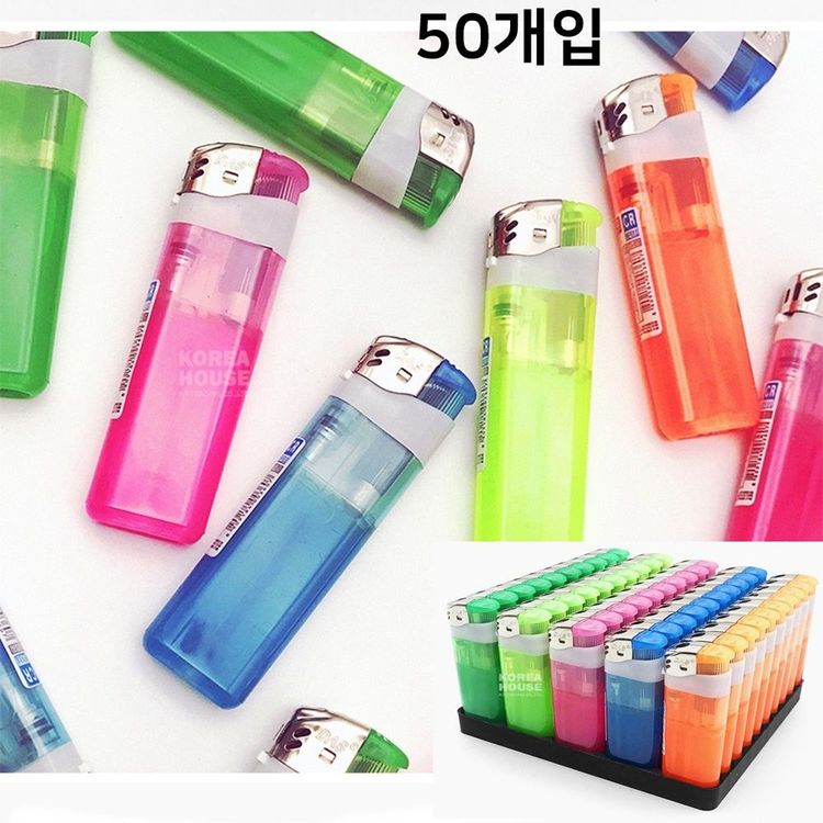 롱롱 전자라이터 푸쉬 50개 일회용라이터 홈플러스 택배배송