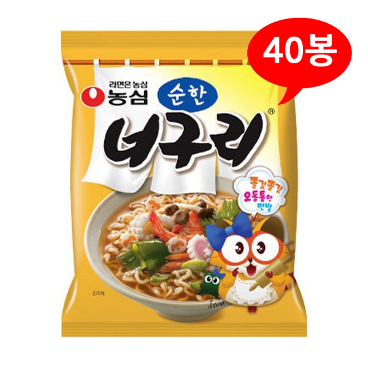 1900020 농심 순한 너구리 120gx40봉 홈플러스 택배배송
