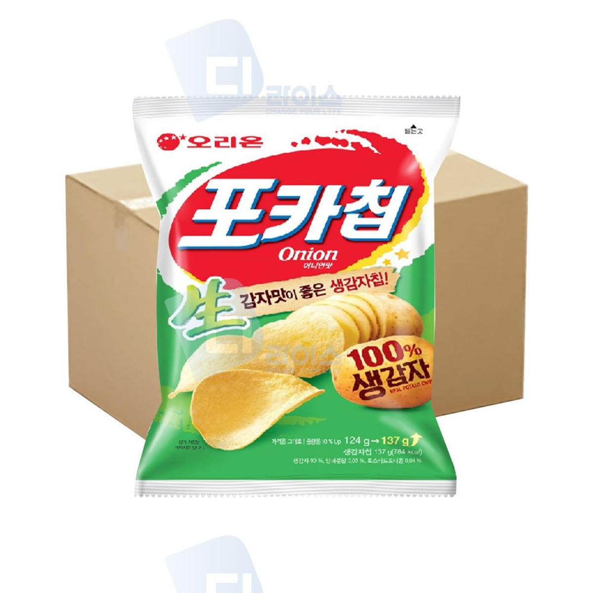 오리온 포카칩 어니언 137g 12봉 1박스 양파 봉지스낵 홈플러스 택배배송