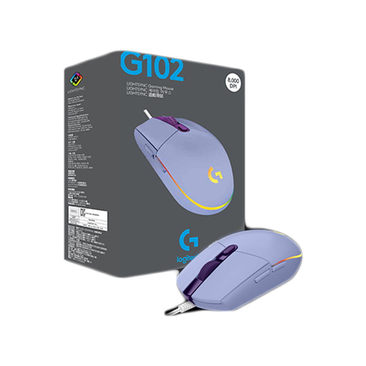 로지텍 유선 게이밍마우스 G102 2세대 라일락 | 홈플러스