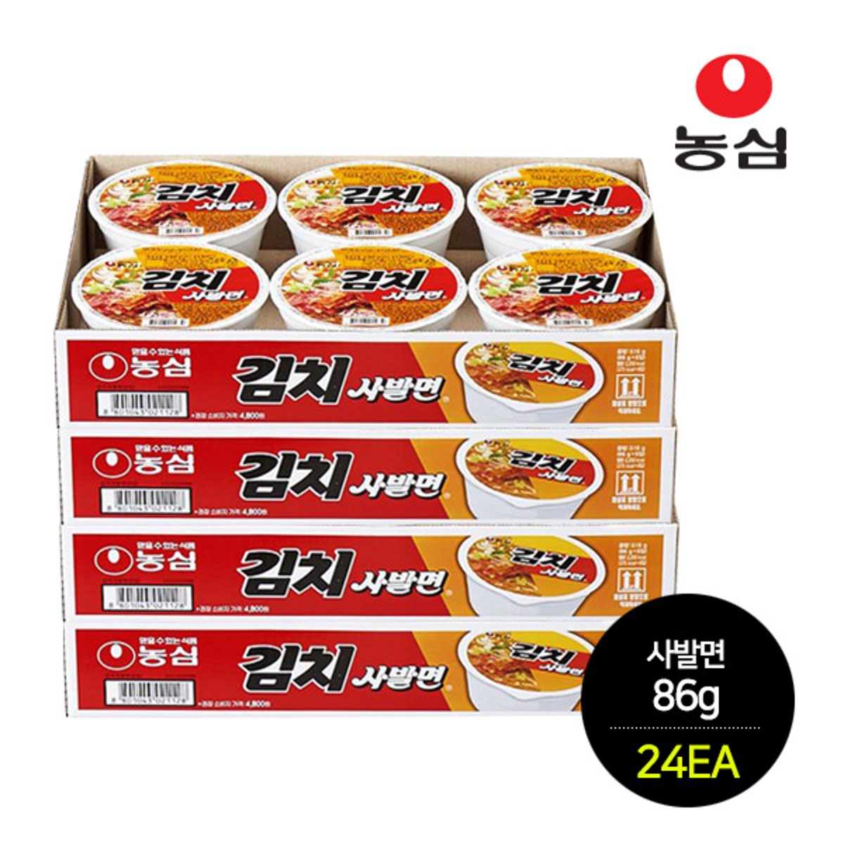 농심 김치 사발면 86g x 24개(1박스) | 홈플러스 택배배송
