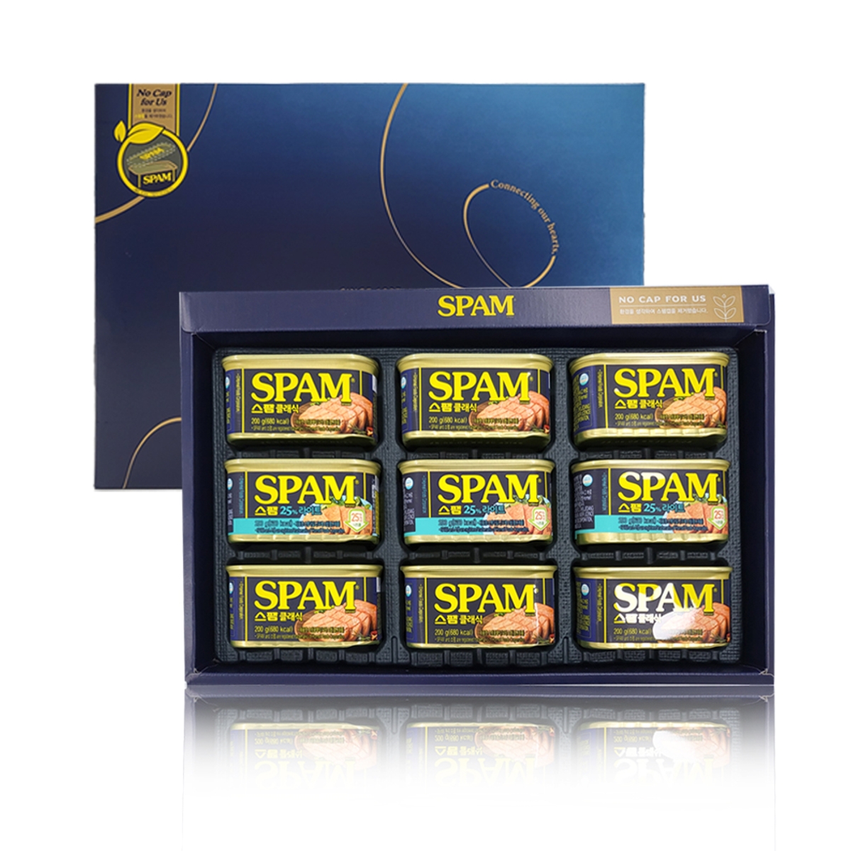 CJ 스팸 선물세트 8K호(스팸클래식 200g 6개 +스팸마일드 200g 3개) 3세트 | 홈플러스 택배배송