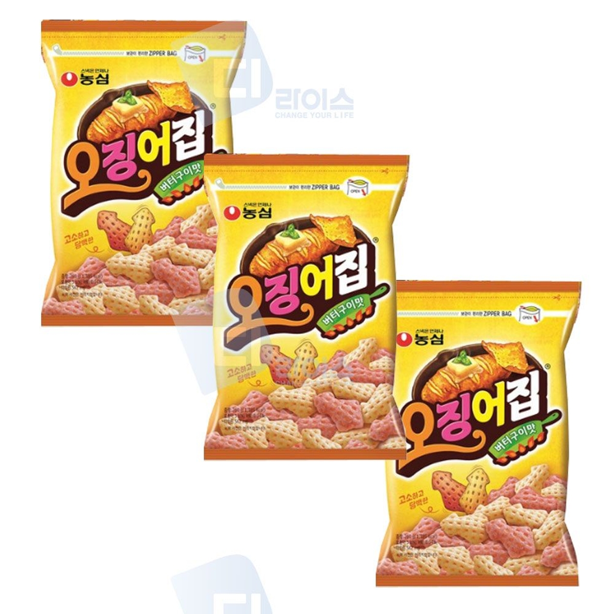 농심 오징어집 260g 3봉 지퍼백 봉지과자 구운버터 홈플러스 택배배송