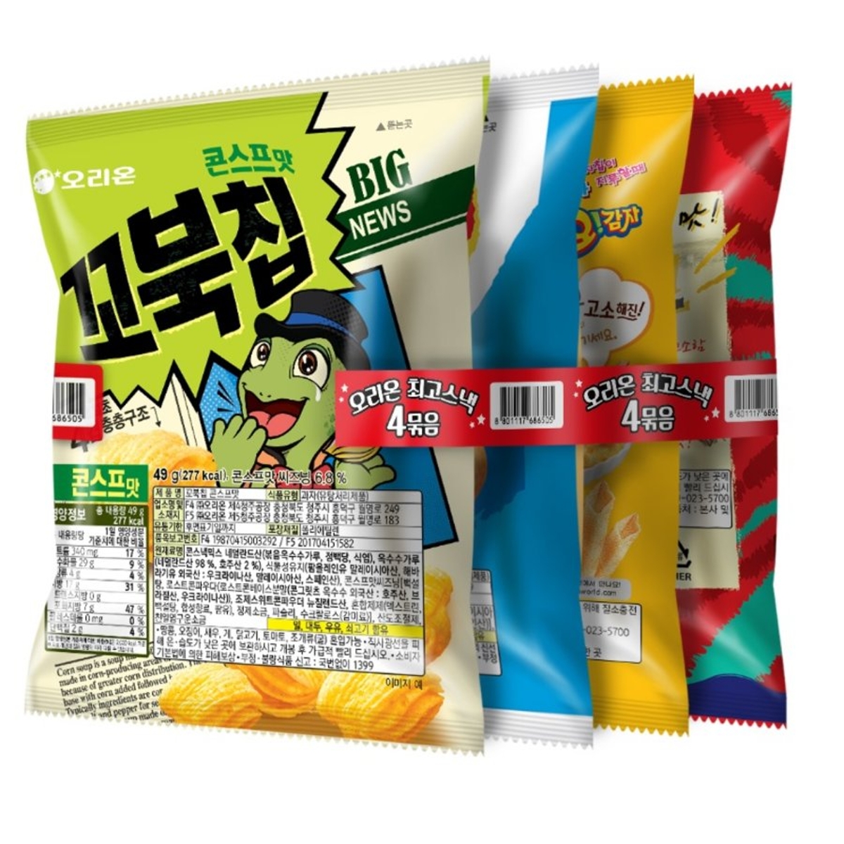오리온 최고스낵 4번들 170g 홈플러스
