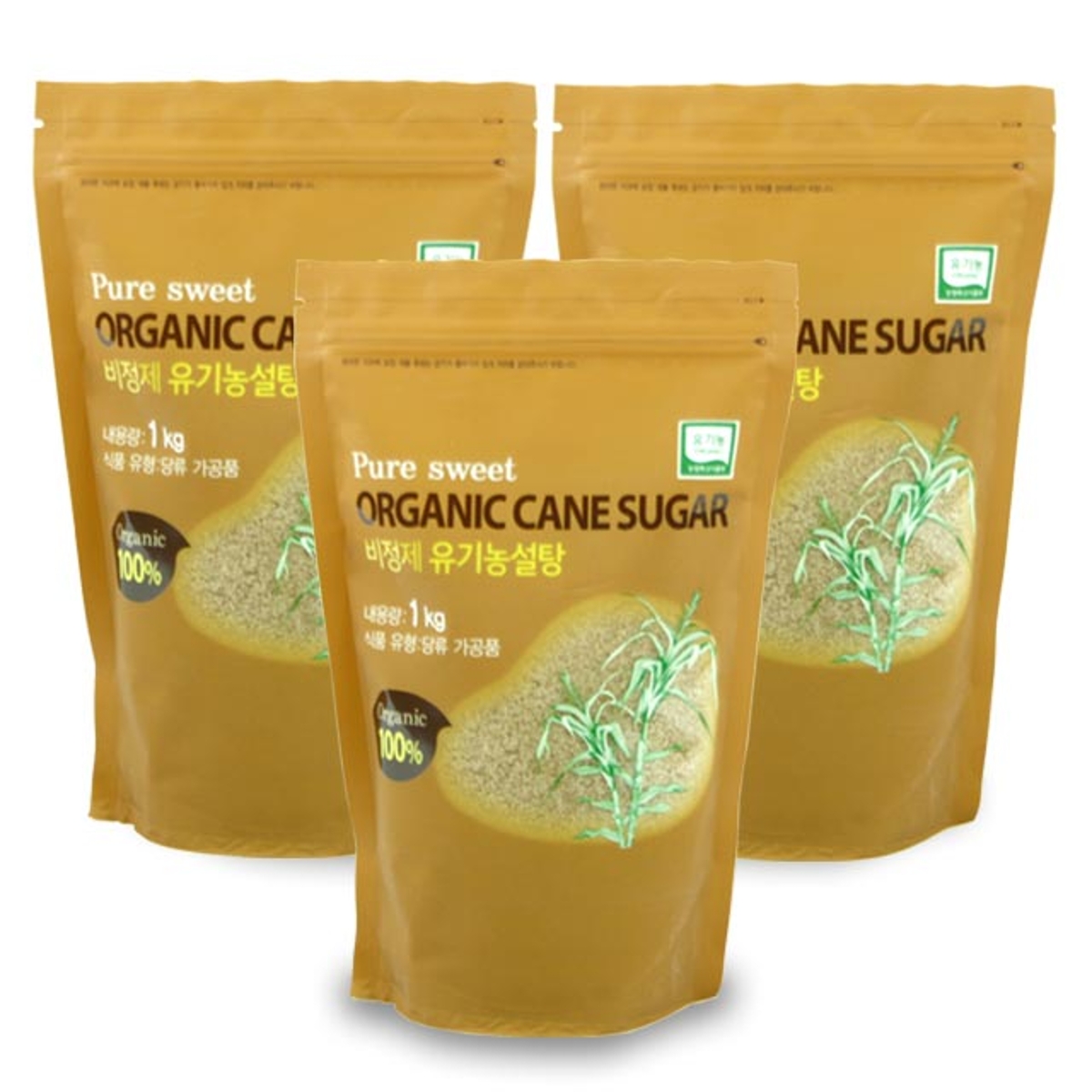 오가닉 비정제 유기농 원당 3kg(1kgx3팩) | 홈플러스 익스프레스
