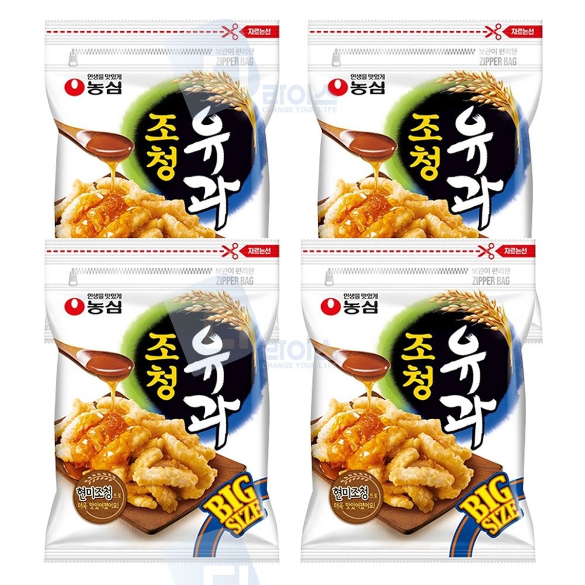 농심 조청유과 320g 4봉 대용량 봉지스낵 과자 간식 홈플러스 택배배송