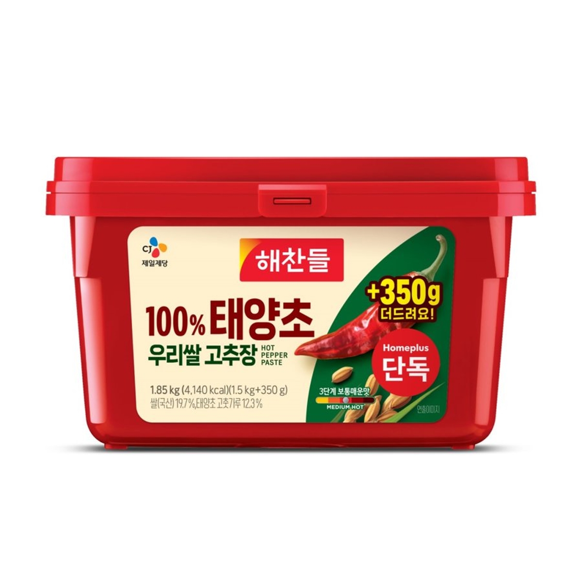 CJ 100%태양초 우리쌀고추장 1.5KG+350G | 홈플러스