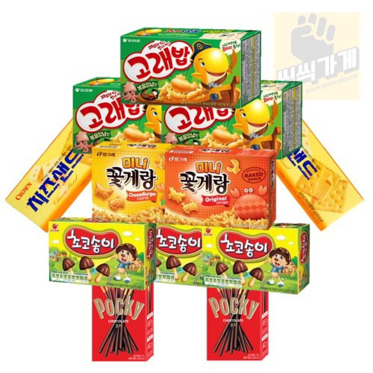 미니과자 묶음 12개 고래밥3 초코송이3 포키2 치즈샌드2 미니꽃게랑 2종 1개씩 홈플러스 택배배송