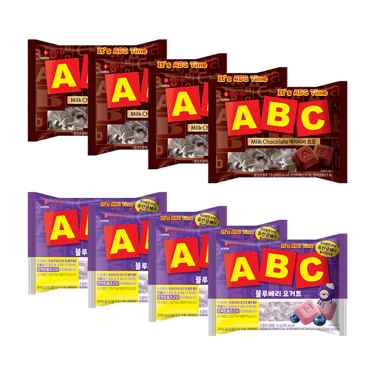 Abc 초콜릿 초코 72gx4봉 블루베리 요거트 72g X4봉 홈플러스 택배배송
