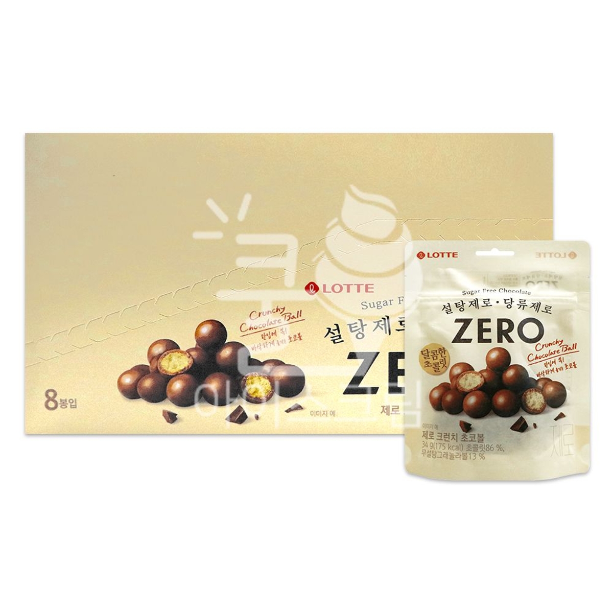 롯데 제로 크런치 초코볼 34g X 8개 1box 홈플러스 택배배송