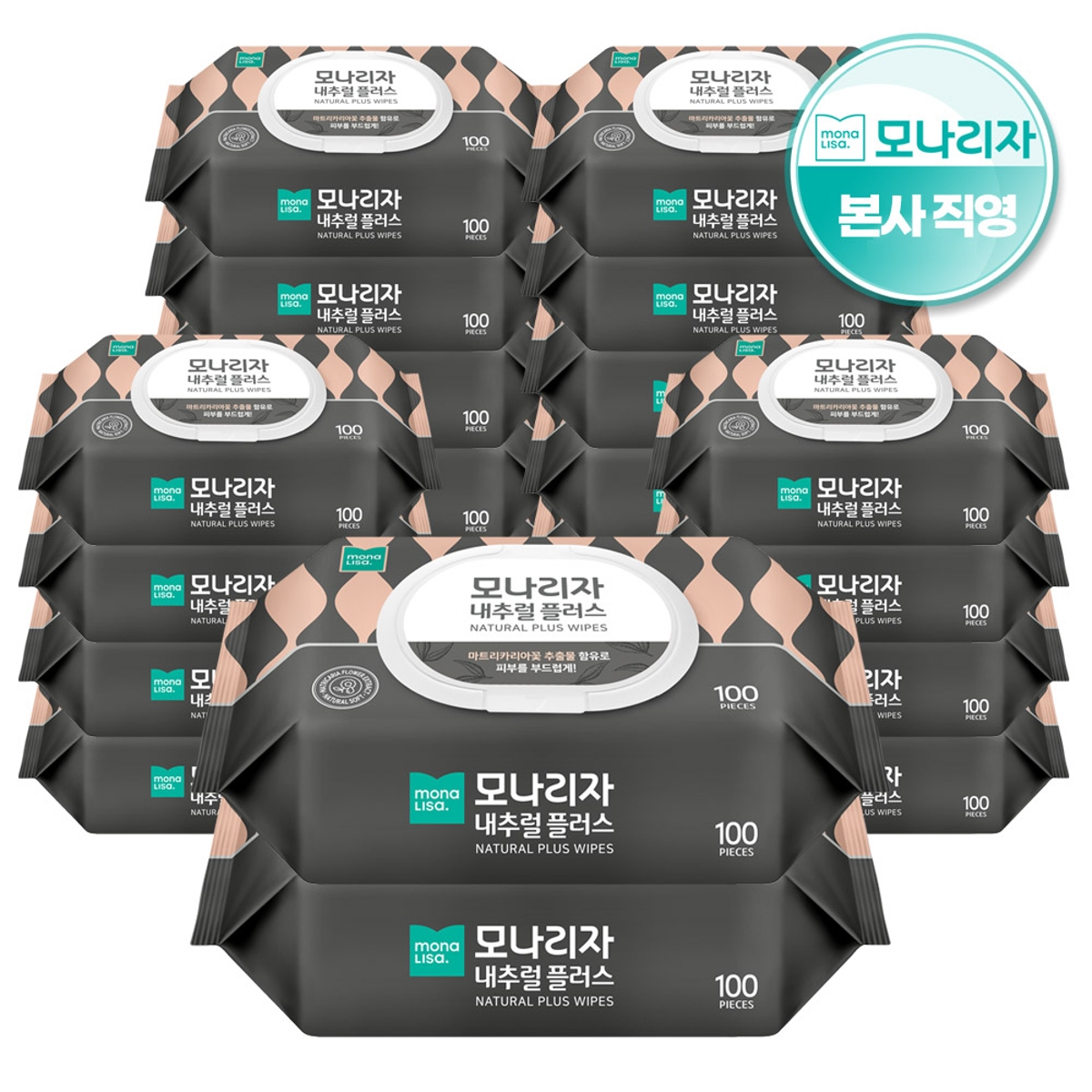 모나리자 내추럴 플러스 물티슈 캡형 100매 X 10 10 입 홈플러스 택배배송