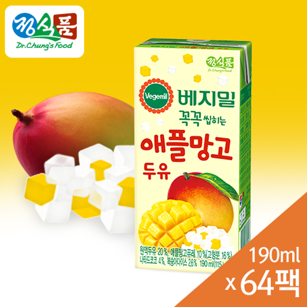 [무료배송] 베지밀 애플망고두유 190ml*16입*4박스(총64입) | 홈플러스 익스프레스