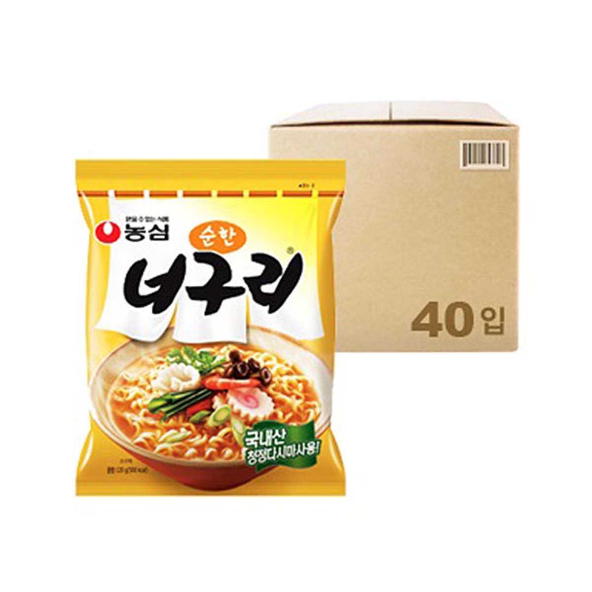 [농심]순한 너구리 120g X 40개 홈플러스 택배배송