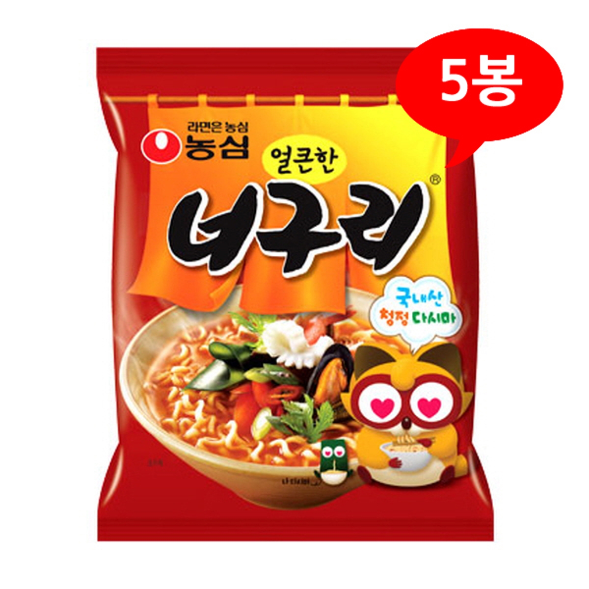 2000712 농심 얼큰한 너구리 120gx5봉 홈플러스 택배배송