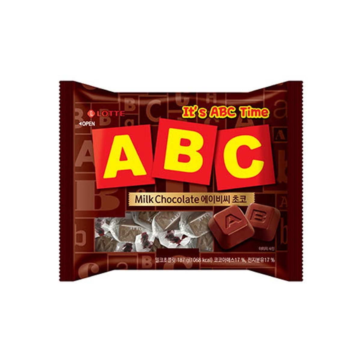 롯데제과 Abc 초콜릿 187g 대용량 홈플러스 택배배송