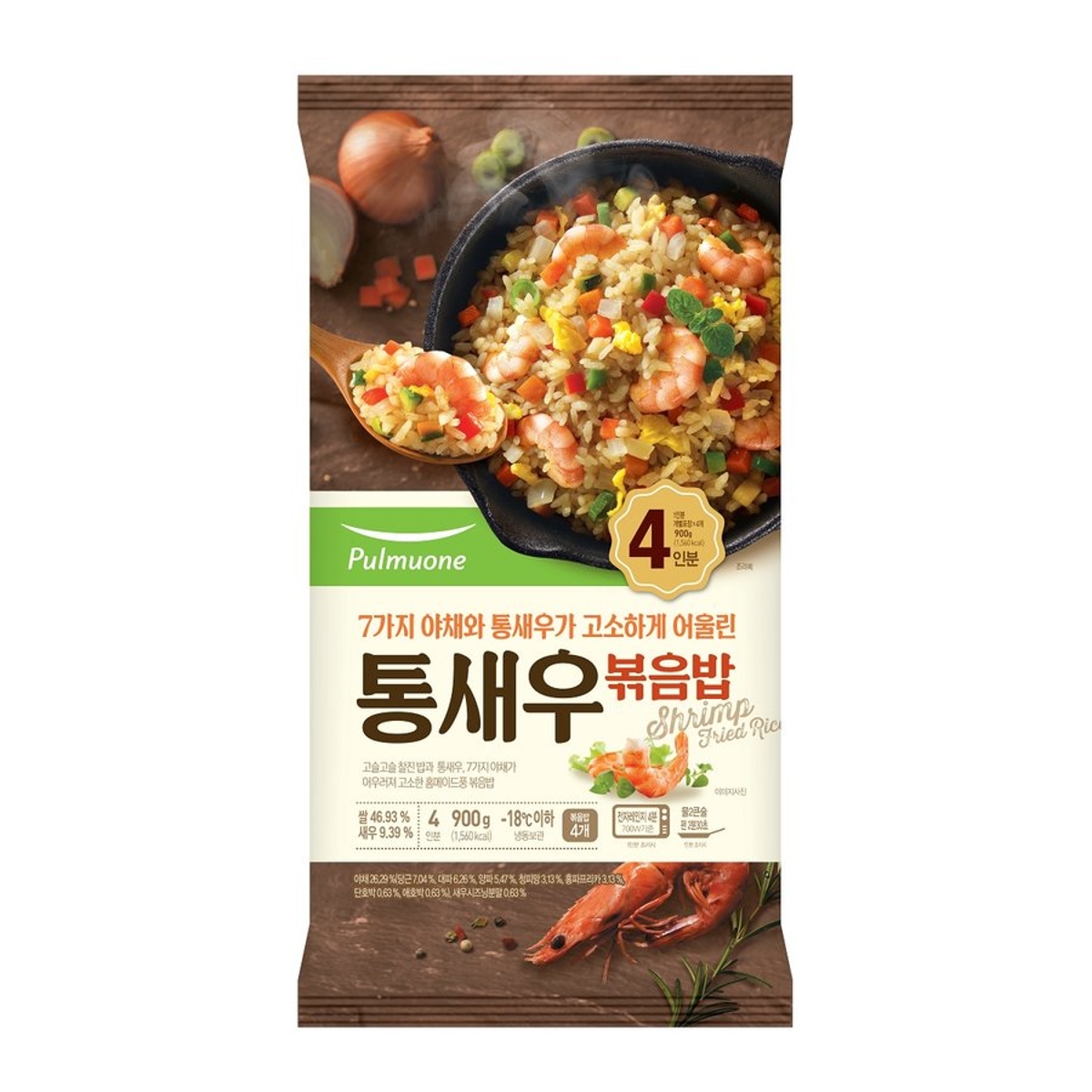 풀무원 7가지야채와 통새우 볶음밥 4인분 900g 홈플러스
