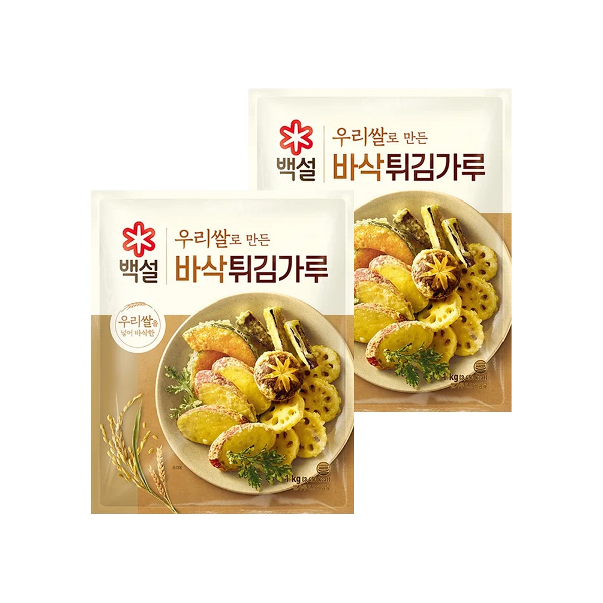 백설 우리쌀로 만든 바삭 튀김가루 1kg X2개 홈플러스 택배배송
