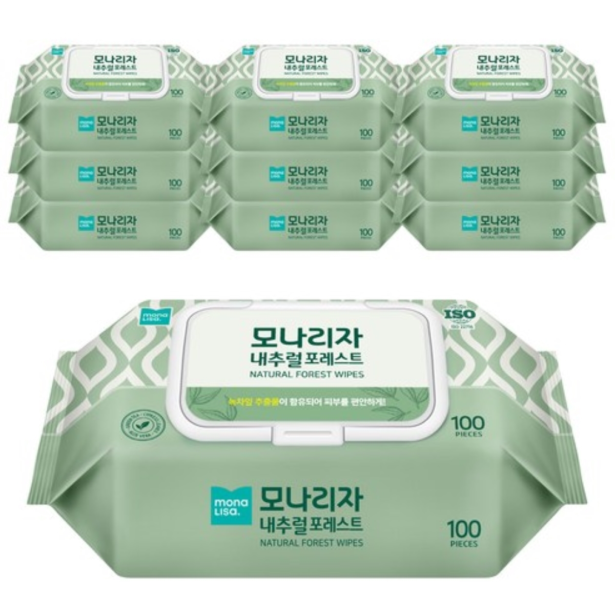 모나리자 내추럴 포레스트 물티슈 캡형 100매 X 10팩 홈플러스 택배배송