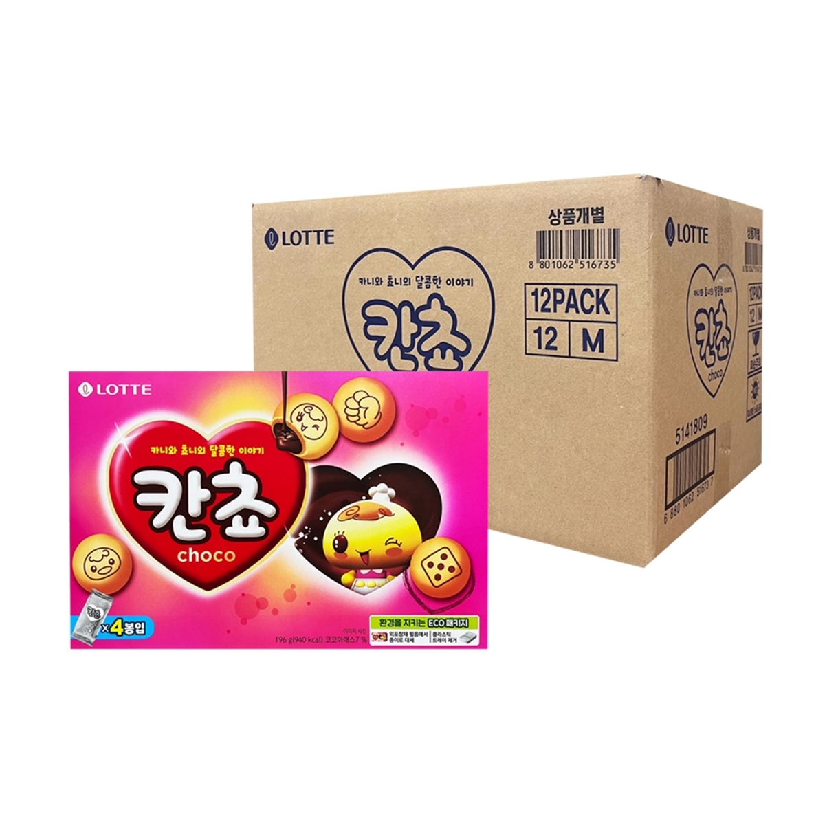 [더반] 롯데제과 칸쵸196g x 12개(1박스) | 홈플러스 택배배송